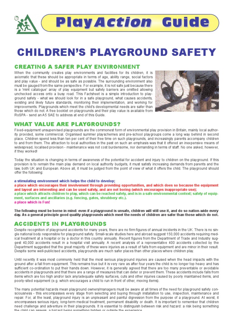 Children's Playground Safety | Download Free PDF | Playground | Risk