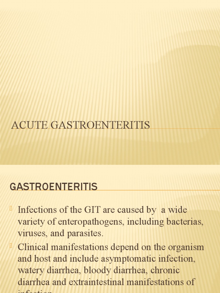 Acute Gastroenteritis Overview | PDF | Diarrhea | Dehydration