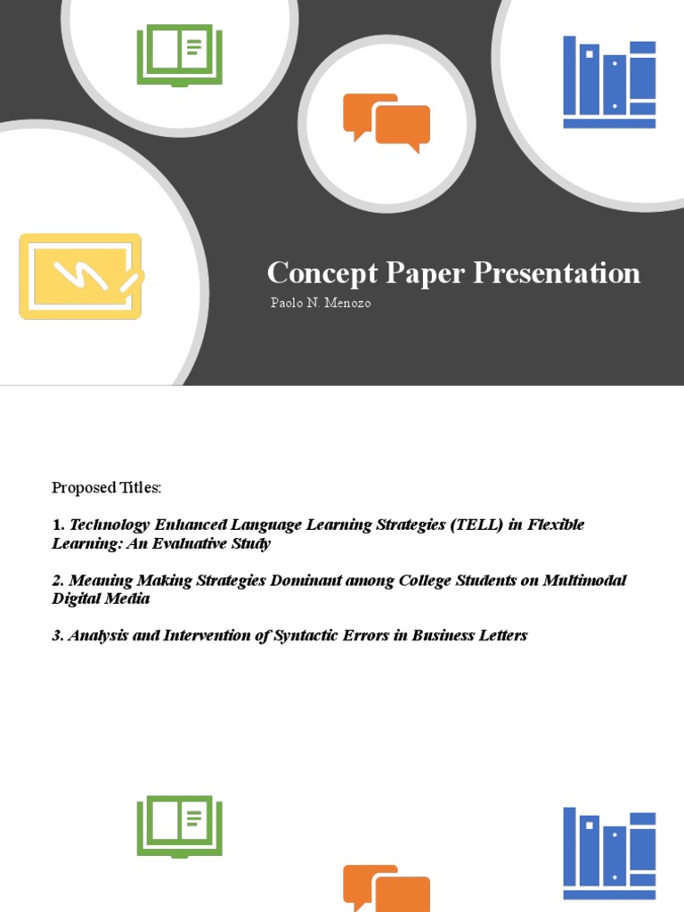 Concept Paper Presentation: Paolo N. Menozo | PDF | Cognition ...
