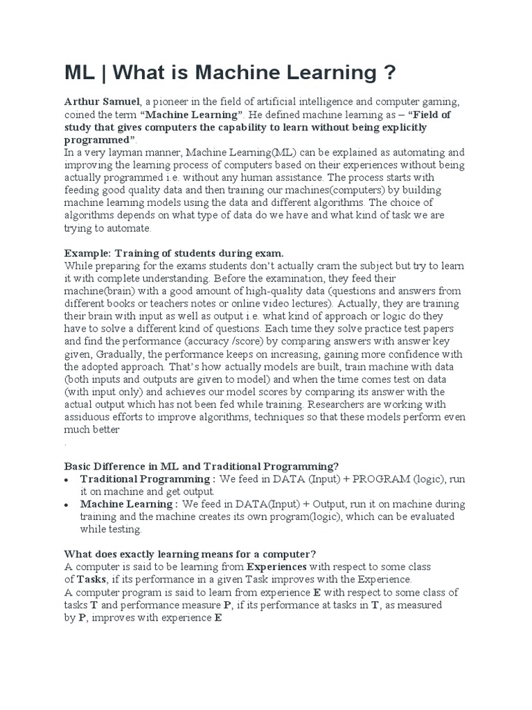 Machine Learning Basics | PDF | Machine Learning | Statistical ...
