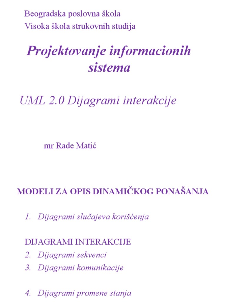 10 Vezba Dijagram Sekvenci | PDF