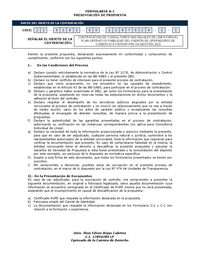 Formulario A | PDF | Institución | aduana