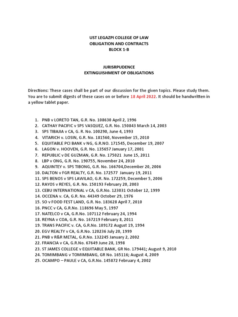 Oblicon USTL Case Digest 4 | PDF | Politics | Social Science