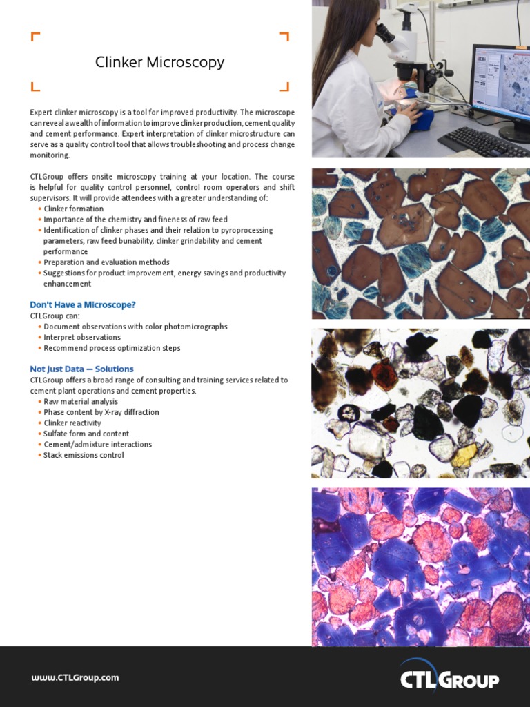 Clinker Microscopy Training and Solutions | PDF