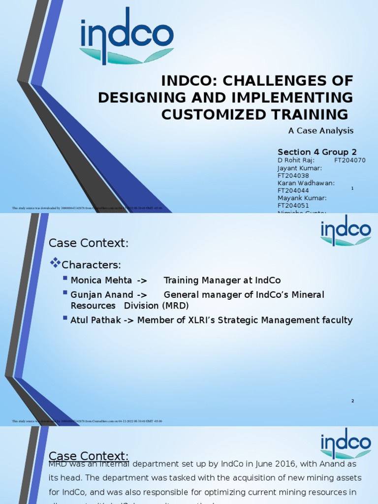 INDCO training program assessment | PDF | Outsourcing | Cognition