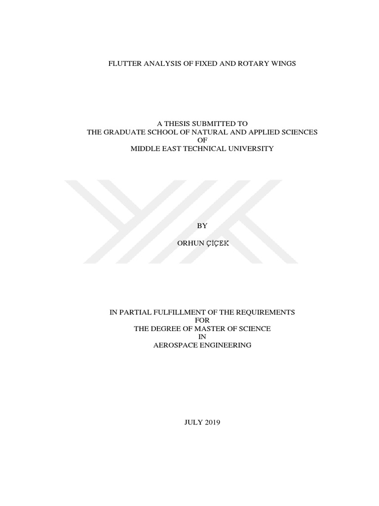 Flutter Analysis of Fixed and Rotary Wings | PDF | Lift (Force) | Fluid ...