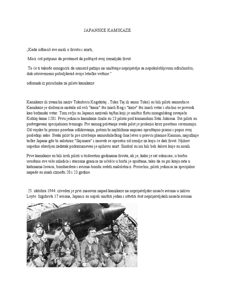 Japanske Kamikaze | PDF