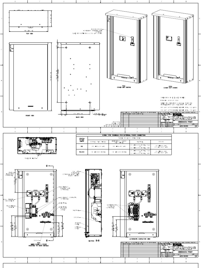 ATS RXT Dimensional Drawing 100-200A Service Entrance N3R - ADV-9046 ...