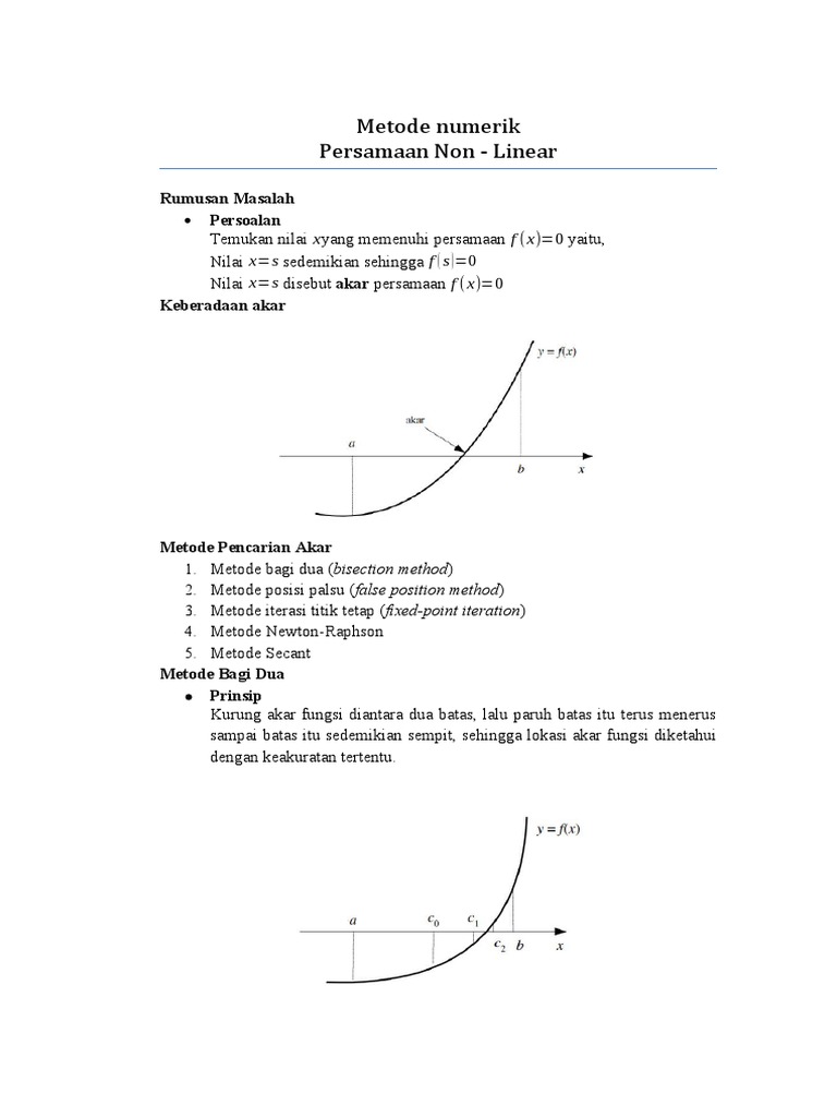 Metode Numerik untuk Mencari Akar | PDF | Metode & Bahan Ajar