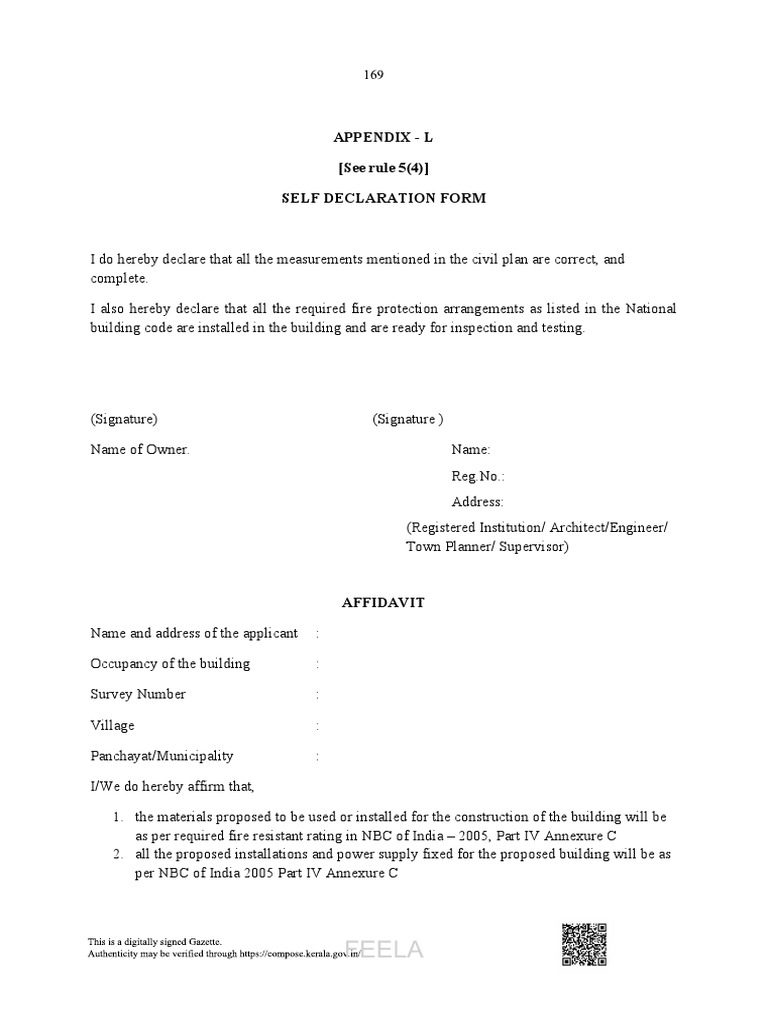 Appendix-L Self Decleration | PDF