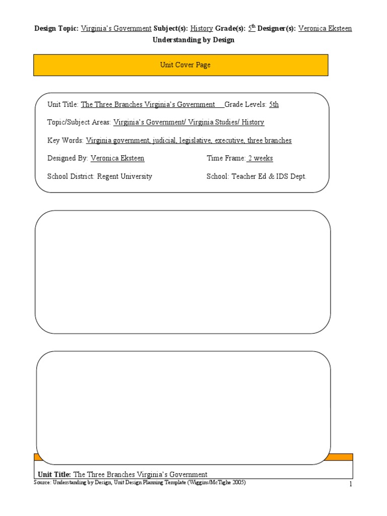 Virginia's Government: Three Branches Unit | PDF | Teachers | Teaching