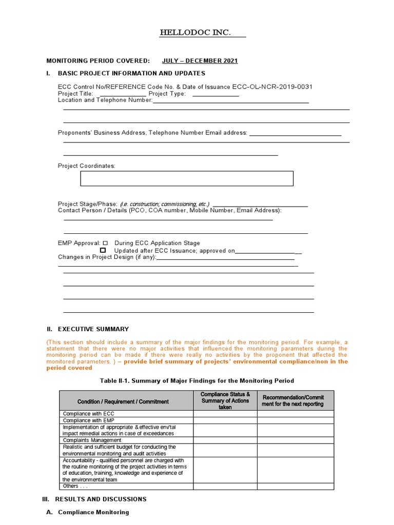 Compliance Monitoring Report | PDF | Regulatory Compliance | Sampling ...