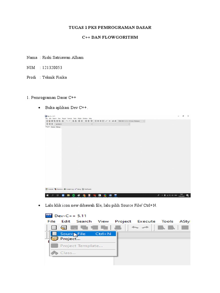 Tugas 1 PKS Pemrograman Dasar | PDF