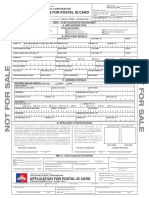 Postal Id Application Form | PDF | Travel Visa | Identity Document