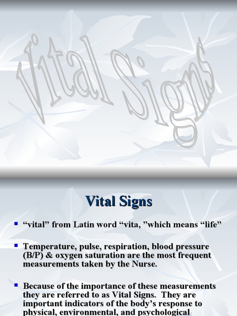 Vital Signs | Infants | Clinical Medicine