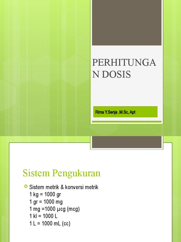 Perhitungan Dosis RM | PDF