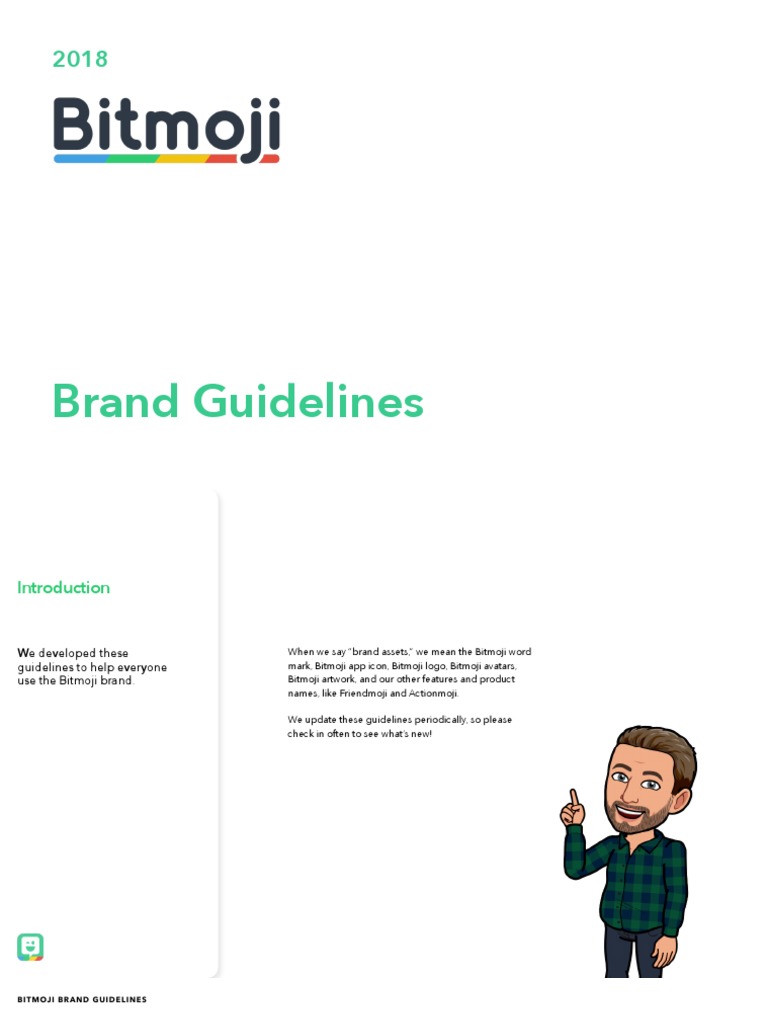 Bitmoji Brand Guidelines 2018 | PDF | Logos | Icon (Computing)