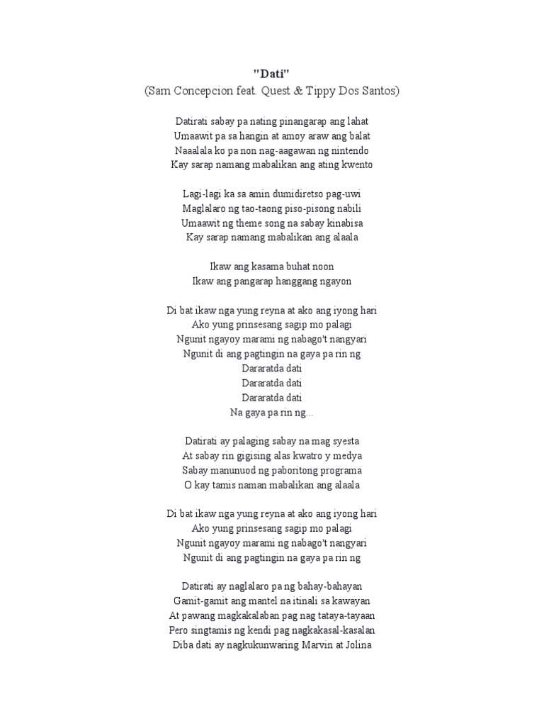 Dati Lyrics | PDF