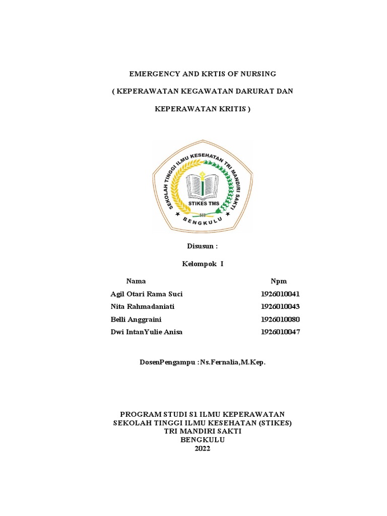 Keperawatan Gawat Darurat & Kritis | PDF | Sains & Matematika