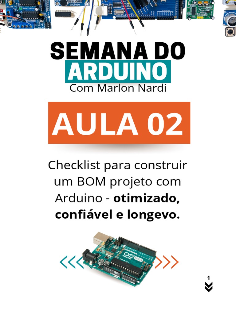 Checklist para projetos Arduino otimizados | PDF | Arduino | Rede elétrica