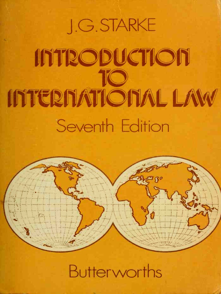 An Introduction To International Law by J G Starke | PDF | Sovereign ...