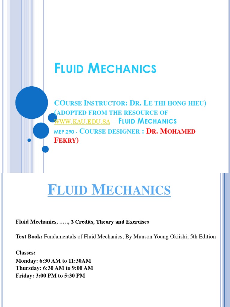 Lecture 1.1A-Introduction To Fluids Mechanics | Descargar gratis PDF ...