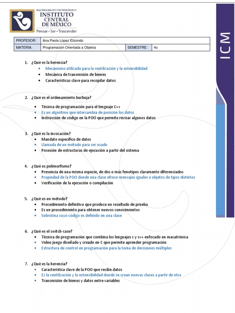 F - Examen - Poo2 | PDF | Programación orientada a objetos | Herencia (Programación Orientada a ...