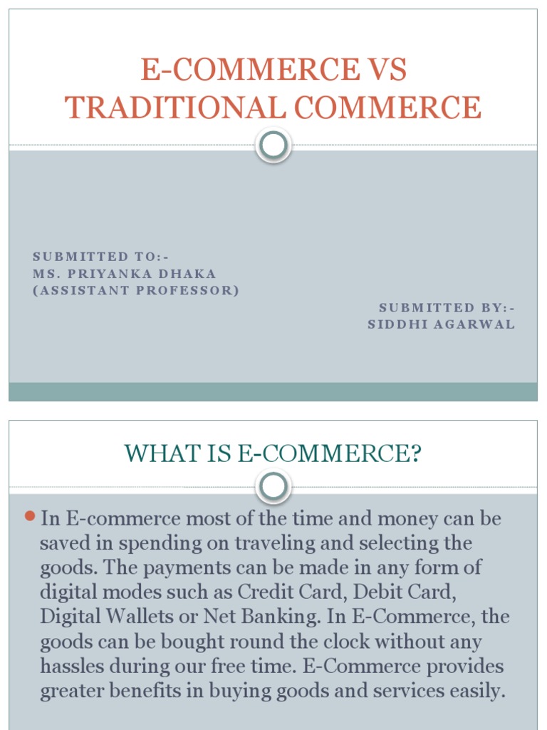 E-Commerce Vs Traditional Commerce | PDF | E Commerce | Money