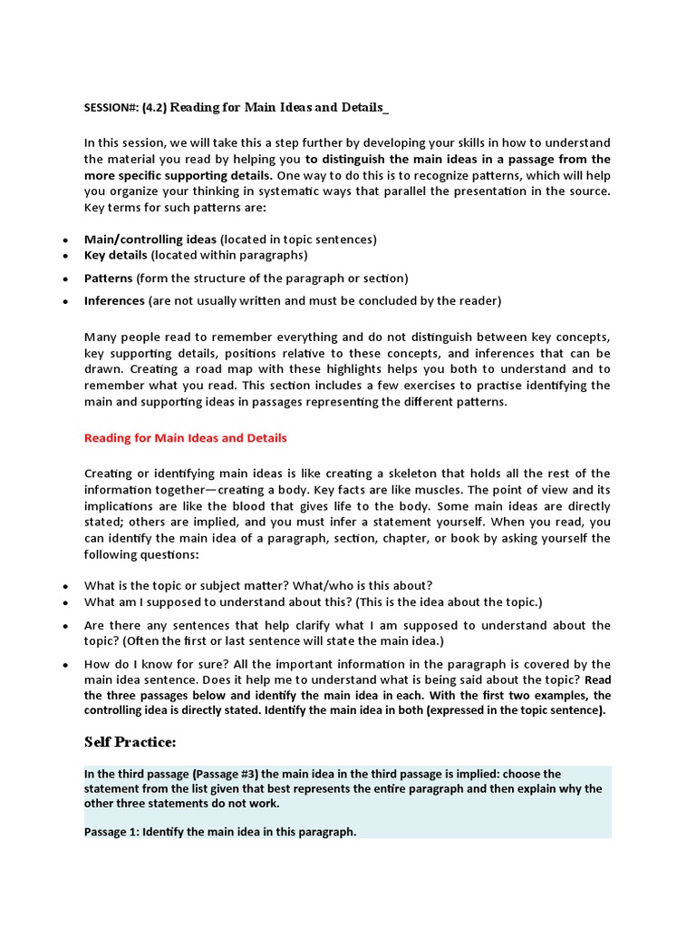 Reading For Main Ideas - Saskia Putri Sukmana | PDF | Marketing ...