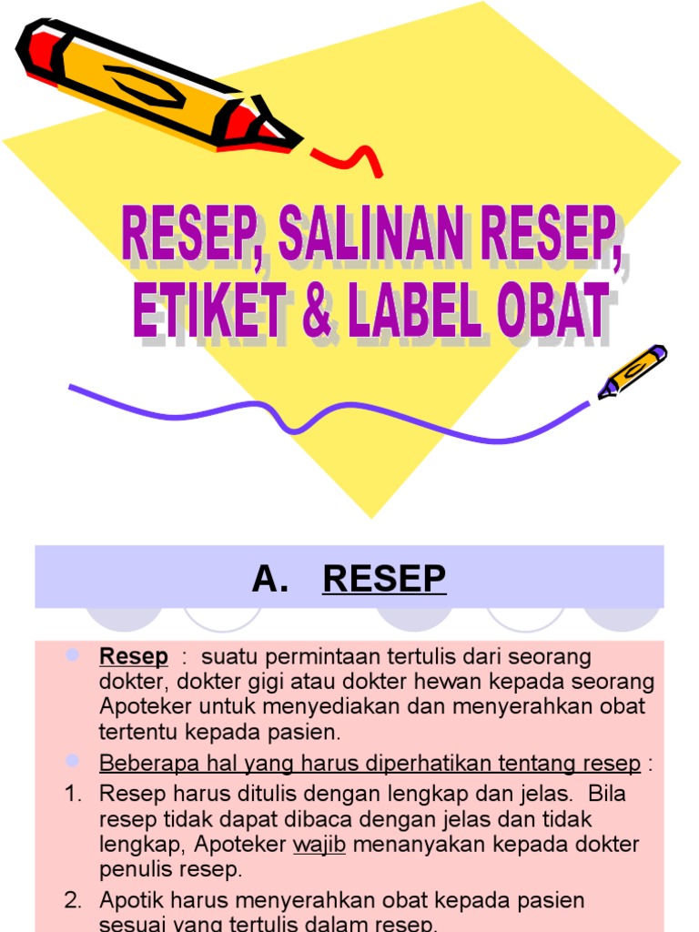 Resep & Salinan Resep | PDF