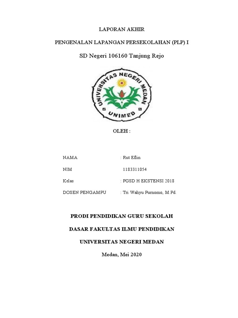 Laporan PLP I di SD Negeri 106160 | PDF