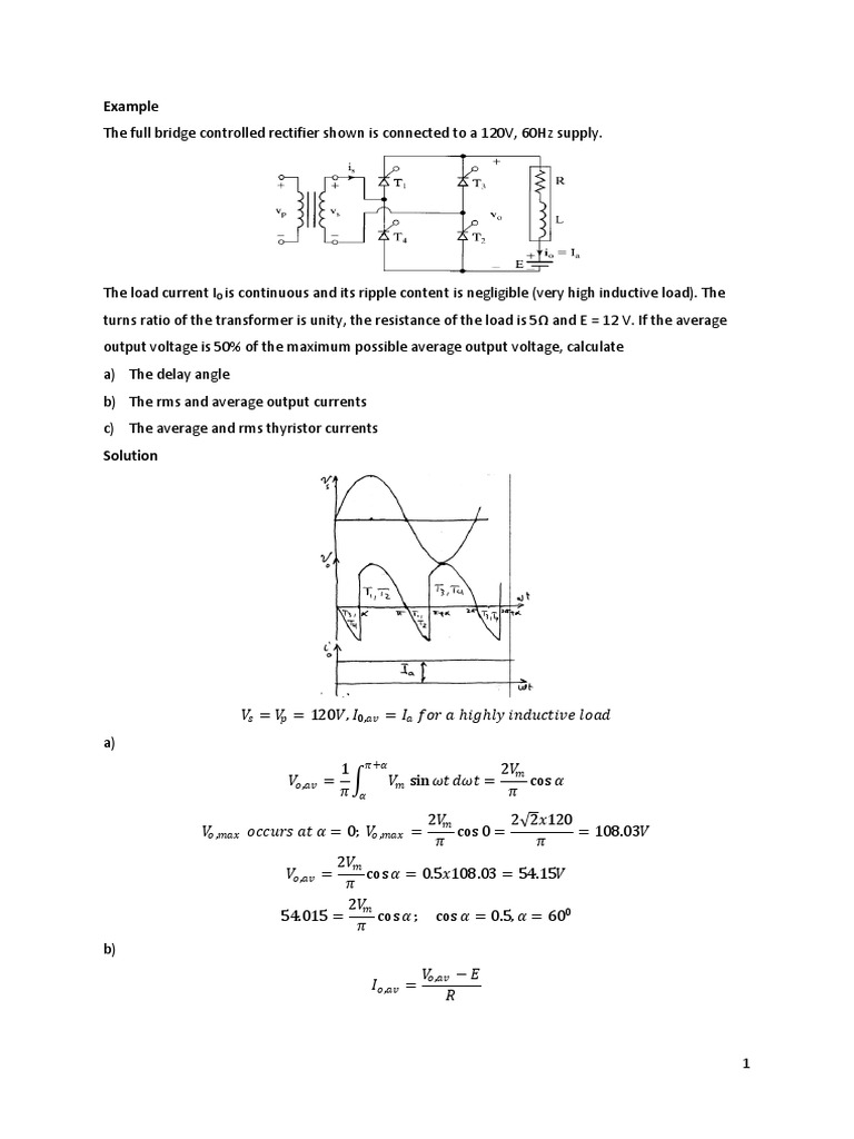 Power Electronics Notes III | PDF | Rectifier | Electric Motor