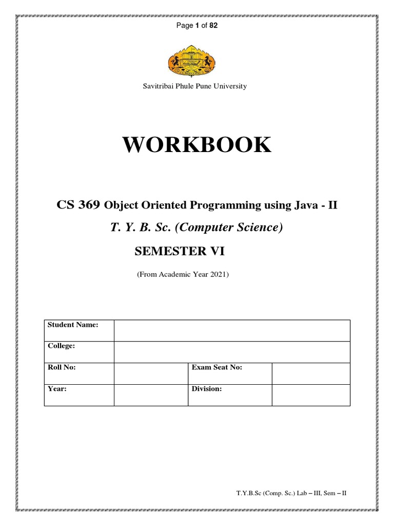 Cs 369 Java Ii Labbook Pdf Queue Abstract Data Type Array Data 8719