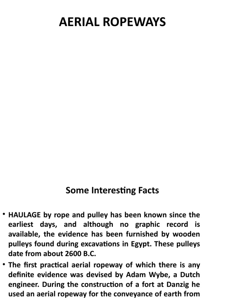 Aerial Ropeways1 | PDF | Rope | Rail Transport