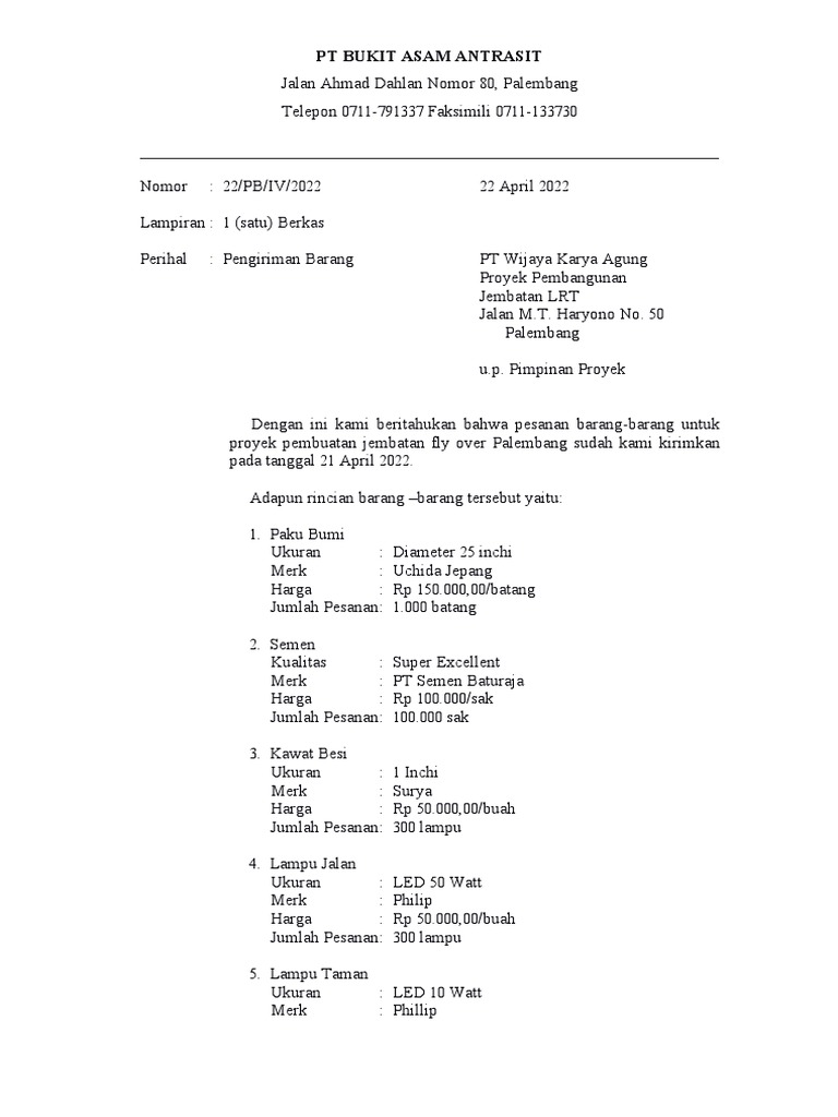Surat Resmi Indonesia Lama | PDF