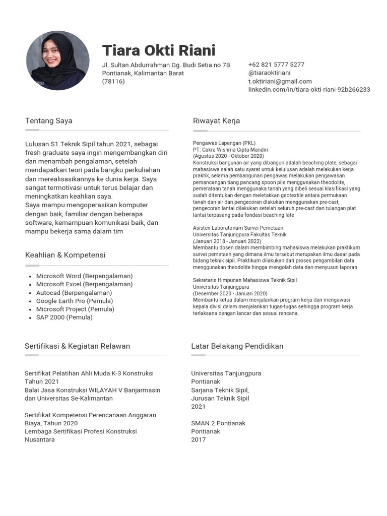 CV Tiara Okti Riani 3 | PDF