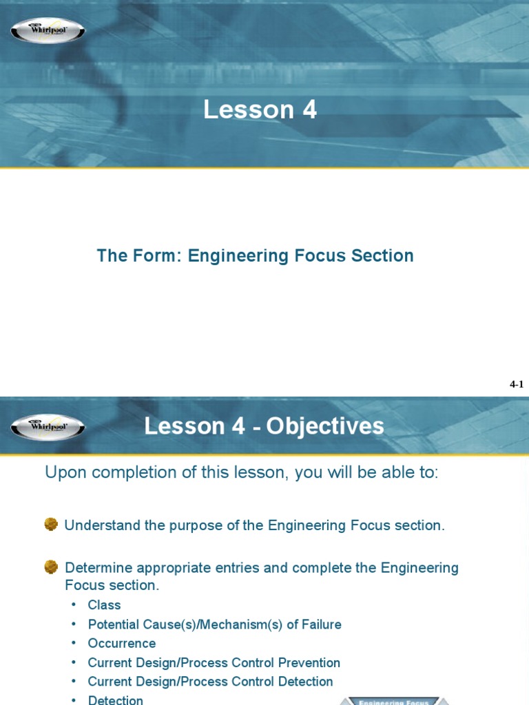 Lesson 4: The Form: Engineering Focus Section | PDF