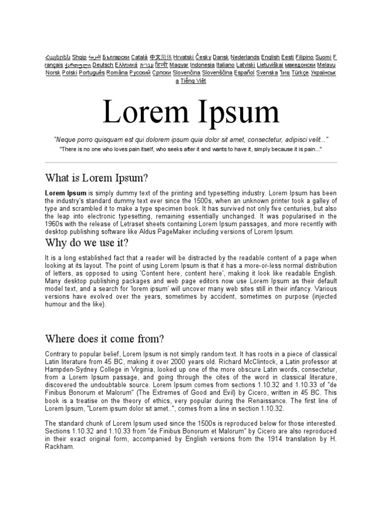 What Is Lorem Ipsum? | PDF | Language Arts & Discipline