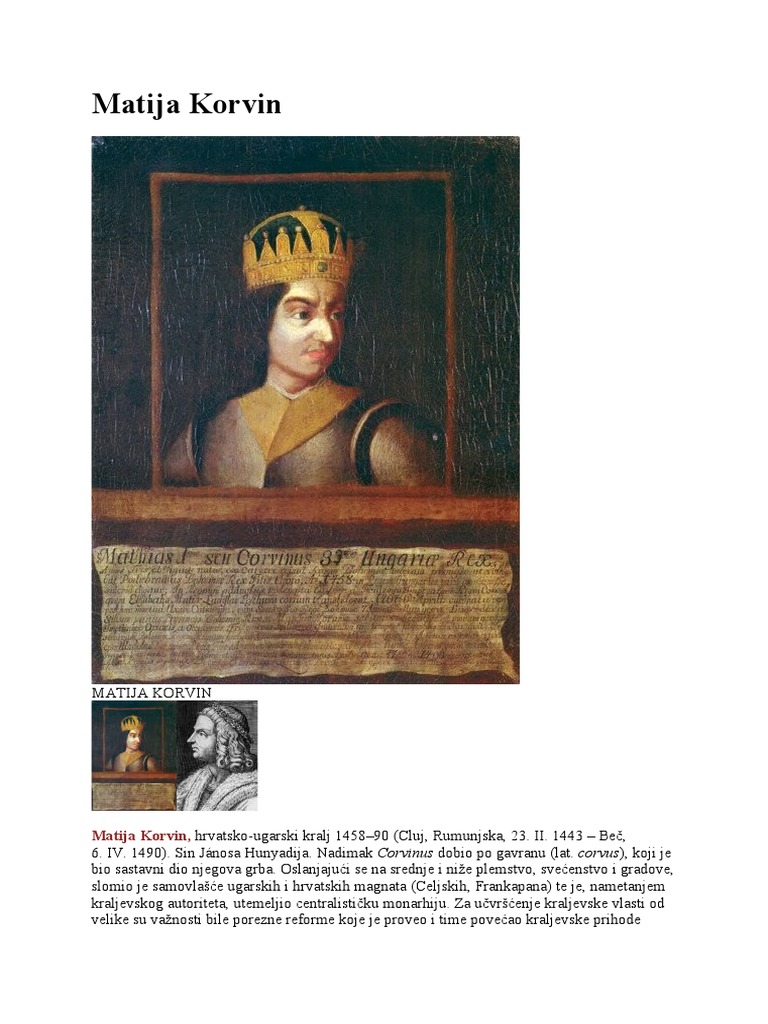 Matija Korvin HRV Enciklopedija | PDF