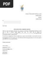 Friendly Match Request Letter Sample | PDF