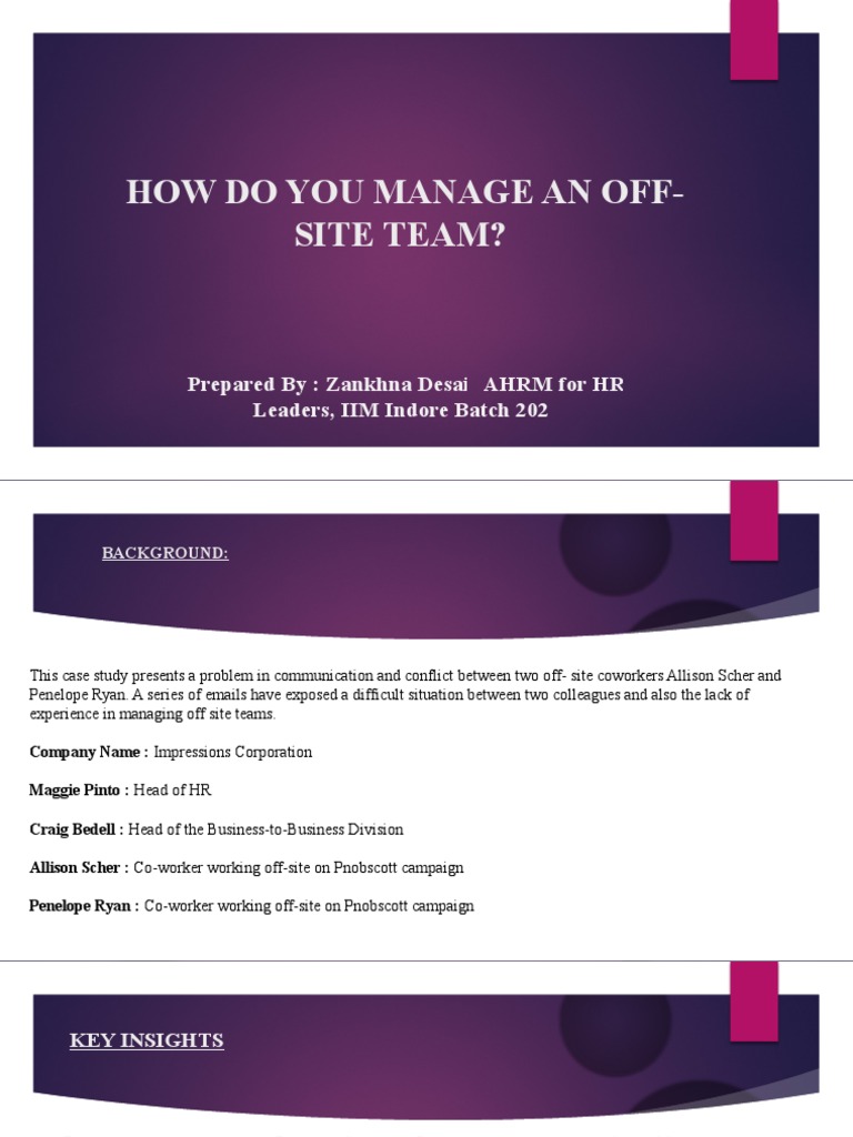How Do You Manage An Off-Site Team | PDF | Communication | Employment
