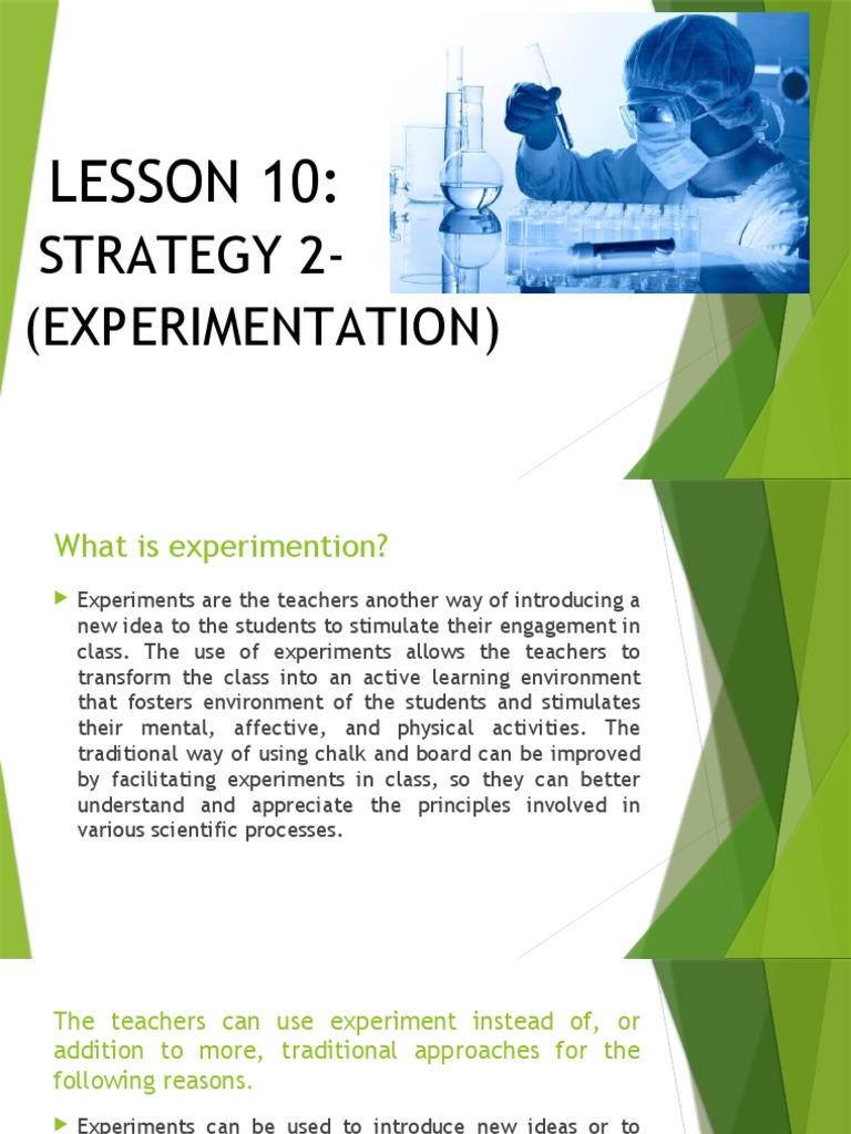 Strategy Experimentation | PDF | Experiment | Learning