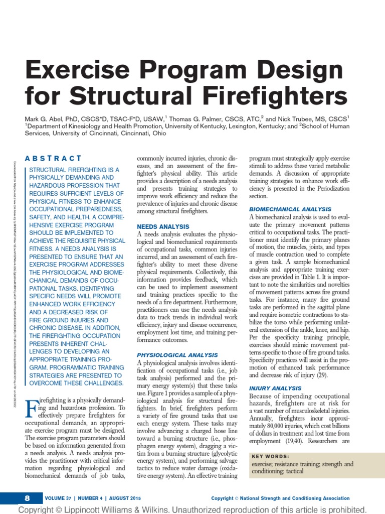 Exercise Program Design For Structural.3 | PDF | Cardiovascular ...
