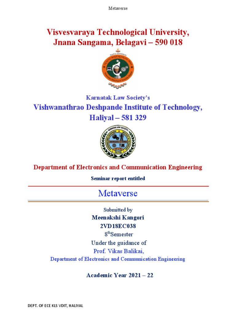 Visvesvaraya Technological University, Jnana Sangama, Belagavi - 590 ...