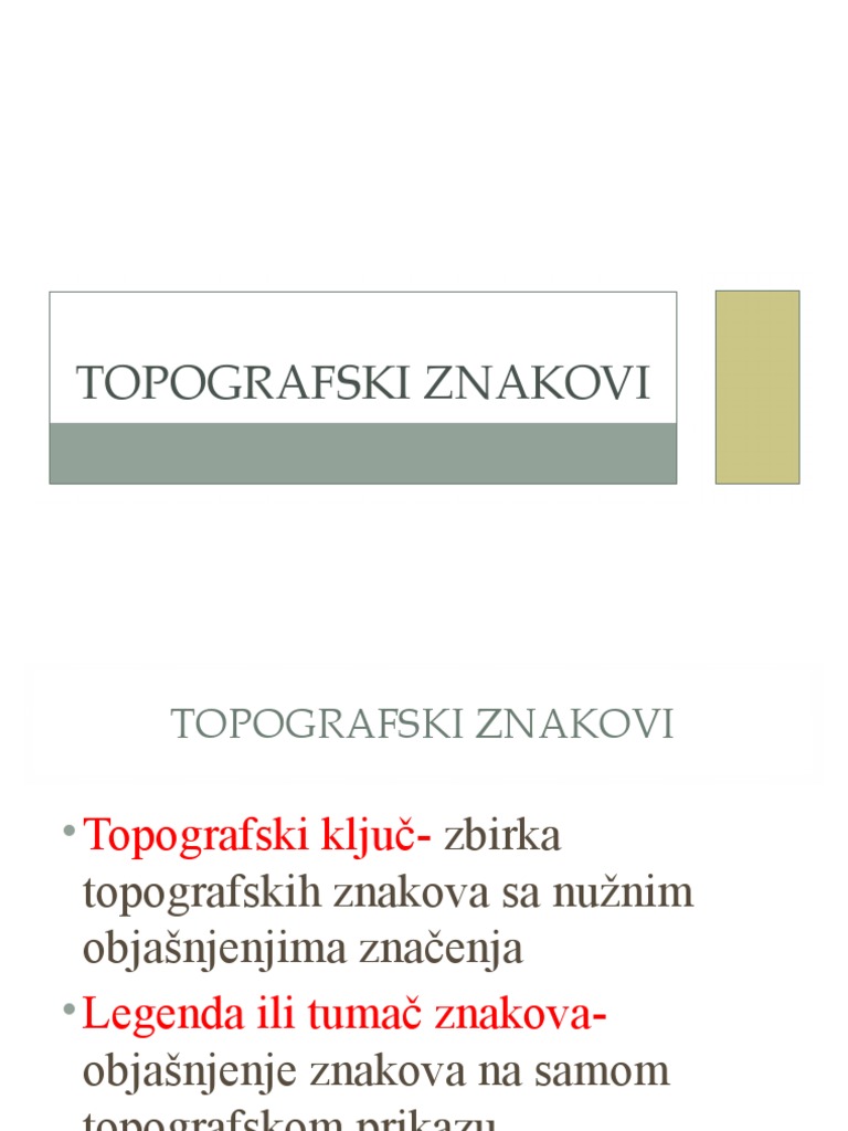 Topografski Znakovi 2 | PDF