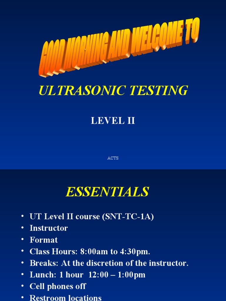 Steel NDT Ultrasonic - Level II Powerpoint | PDF | Decibel | Waves