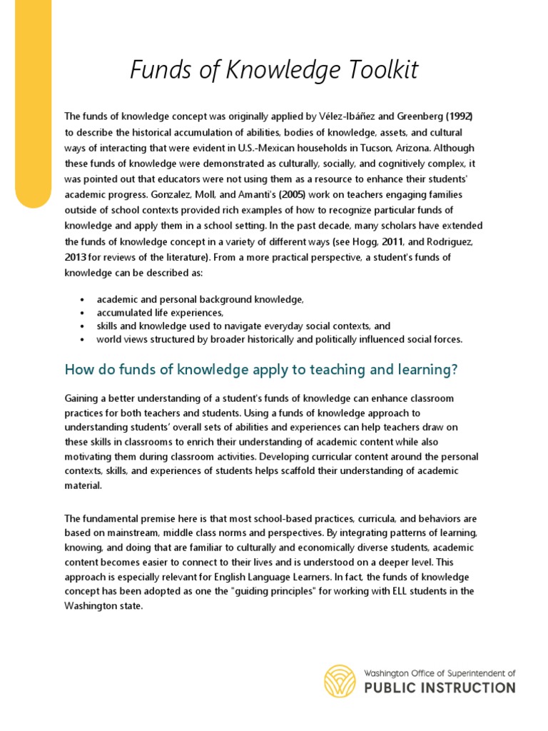 Integrating Funds of Knowledge in Education | PDF | Teachers | Cognition