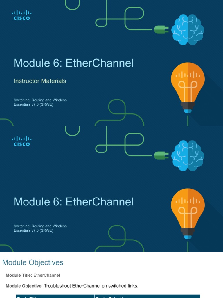 Module 6: Etherchannel: Instructor Materials | PDF | Network Switch | Ethernet