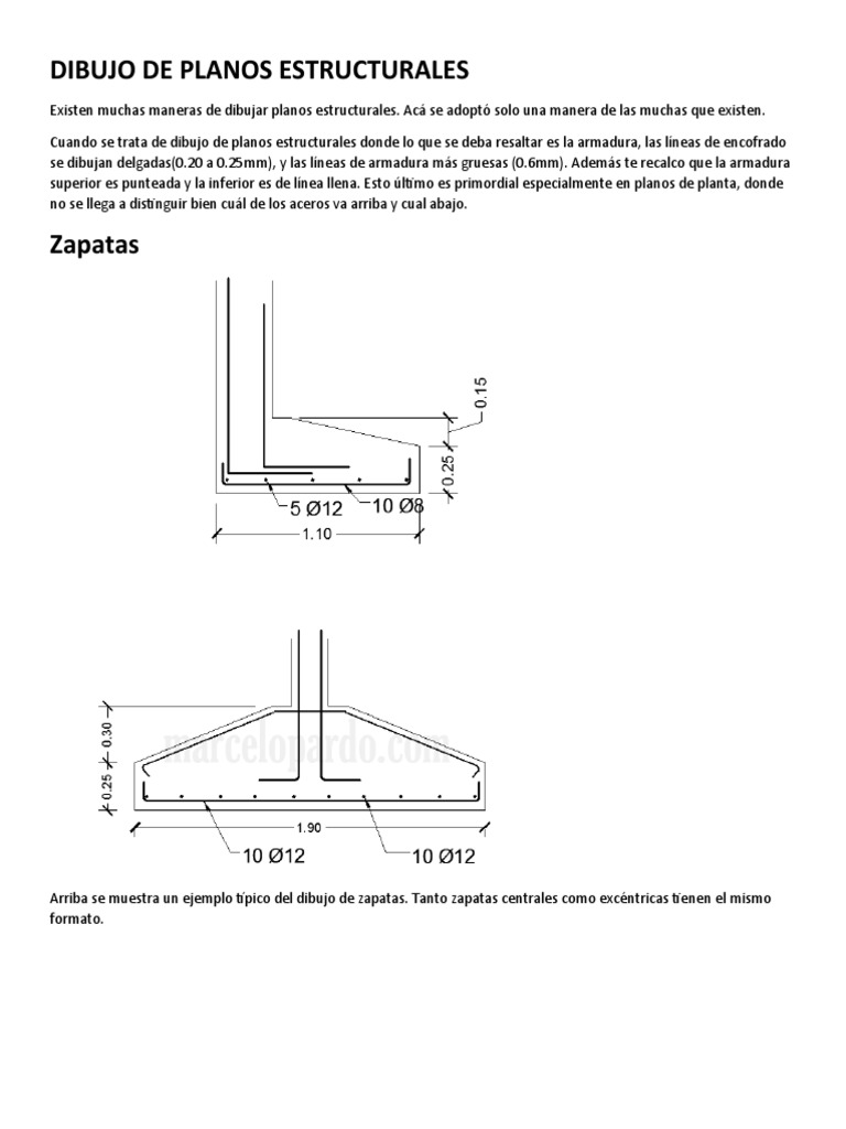 Dibujo de Planos Estructurales | PDF