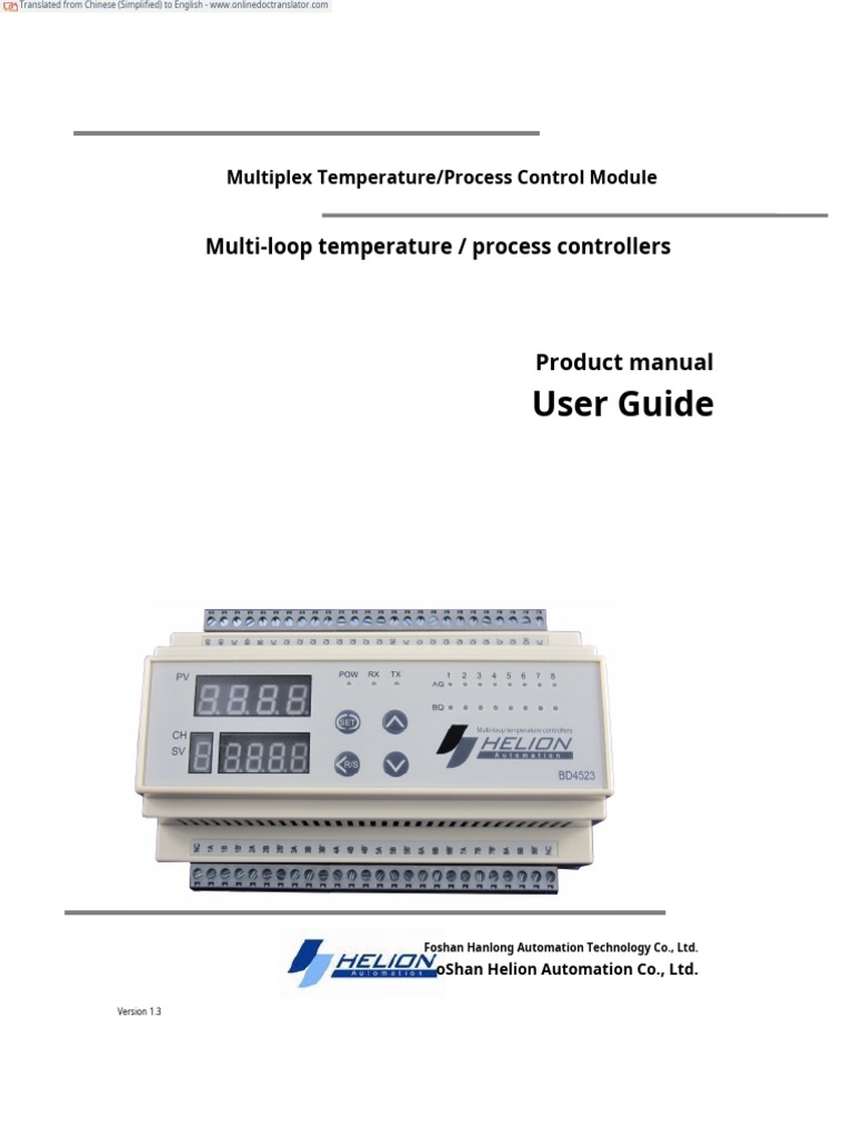 User Guide: Multi-Loop Temperature / Process Controllers | PDF | Parameter (Computer Programming ...